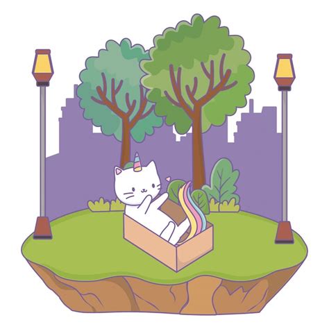 Premium Vector Unicorn Cat Cartoon