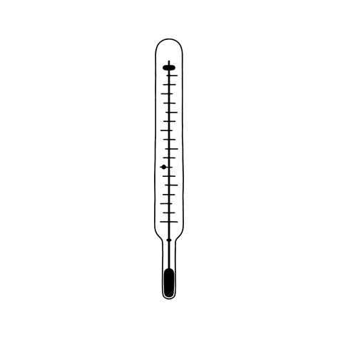 Premium Vector Linear Mercury Thermometer Medical A Glass