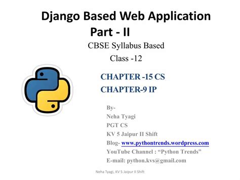 Pdf Django Based Web Application Part Ii · Django Based Web