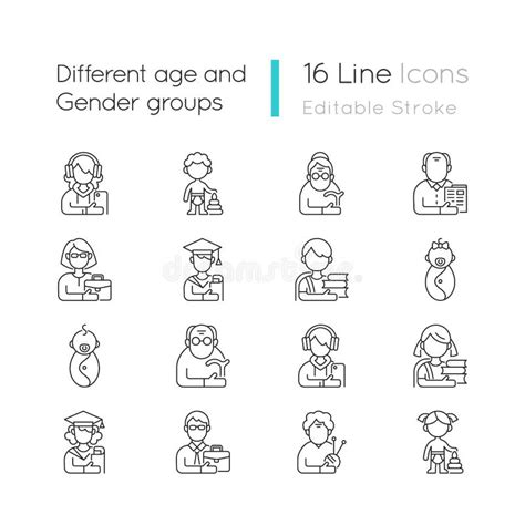 Age And Gender Demographics Concept Icon Stock Vector Illustration Of