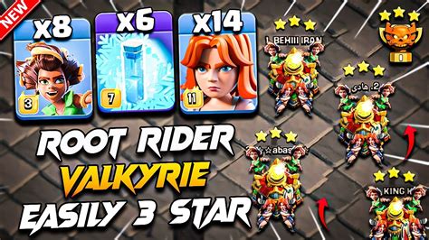 Easily 3 Star Th16 Root Rider Valkyrie Attack Strategy Clash Of Clans