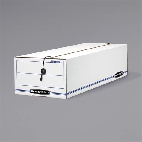 banker s box 00018 liberty 9 x 24 1 4 x 7 1 2 white blue check and