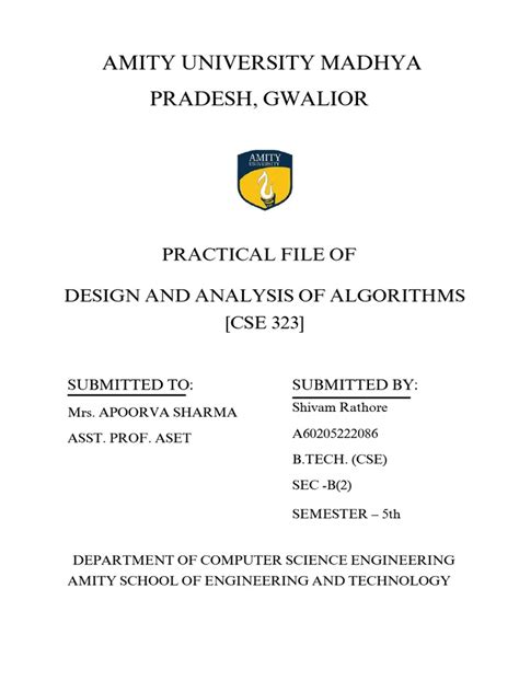 shivam final daa lab file pdf pdf graph theory theoretical