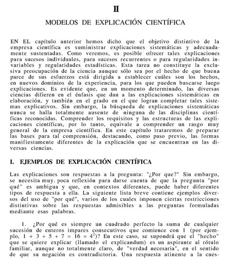 Modelos de Explicacion Cientifica Ernest Nagel II MODELOS DE EXPLICACIÓN CIENTÍFICA