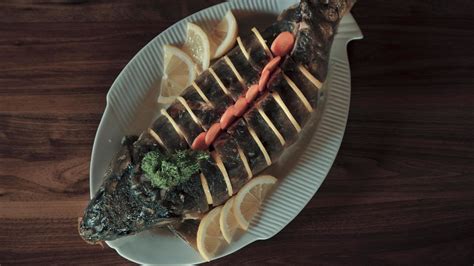 Įdaryta žuvis „bernelių Užeigoje“ Atostogos Kaime