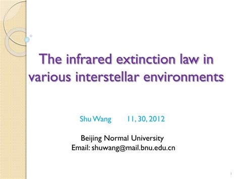 Ppt The Infrared Extinction Law In Various Interstellar Environments