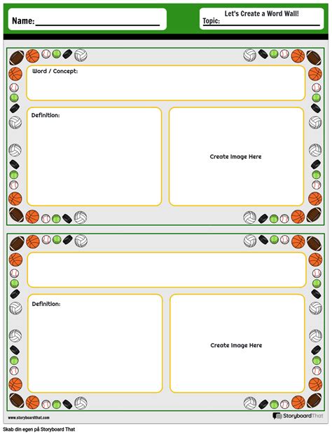 Word Wall 10 Storyboard Af Da Examples