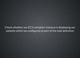 Amazon Web Services EC2 Container Service ECS PPT