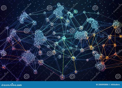Neural Network With Its Interconnected Nodes And Layers Representing