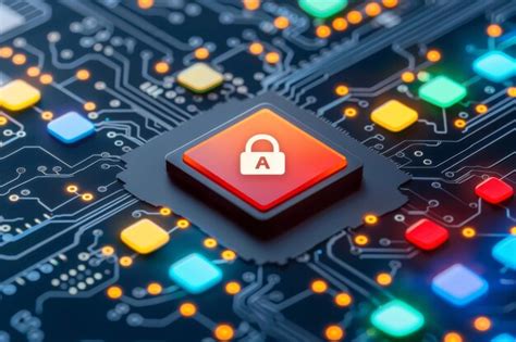 Futuristic Ai Microchip On A Circuit Board Representing Advanced