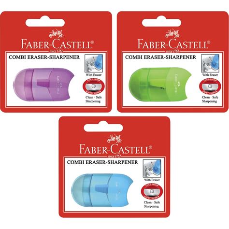 Faber Castell Combi Eraser Sharpener Assorted Big W