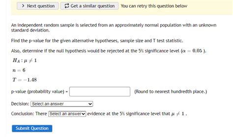 Solved An Independent Random Sample Is Selected From An