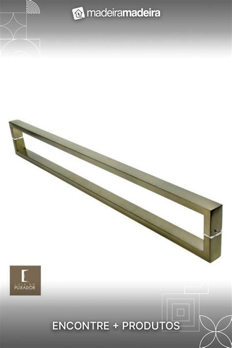 Puxador Para Portas Duplo em Aço Inox Modelo Greco Antique Ouro Velho para portas