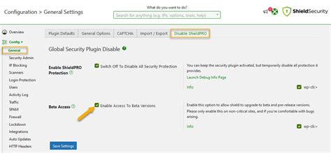 What Is Shield Beta Access Option Shield Security For WordPress Knowledge Base