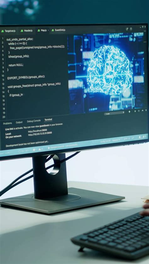 Vertical It Software Engineer Collecting Real Time Data From Neural Network Ai Brain Machine