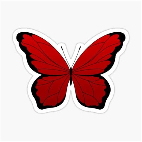 Nebraska Butterfly Sticker For Sale By Designsbykbee Red Butterfly