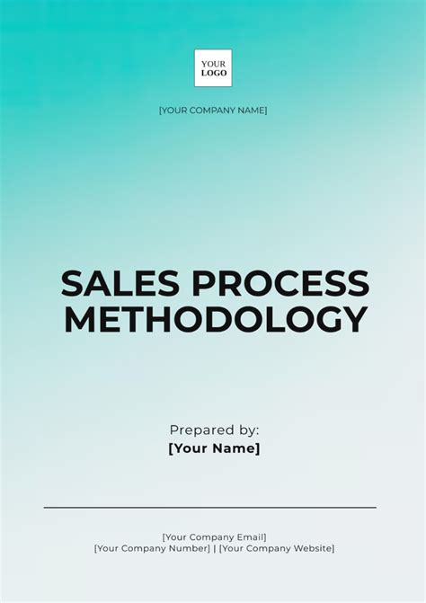 Free Sales Process Methodology Template To Edit Online