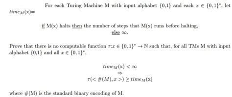 For Each Turing Machine M With Input Alphabet 0 1