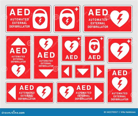 Aed Emergency Defibrillator Icon Sign Symbol First Aid Automated