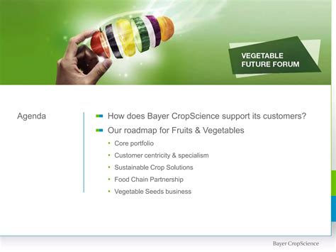 Fruits And Vegetables In Bayer Cropscience Ppt