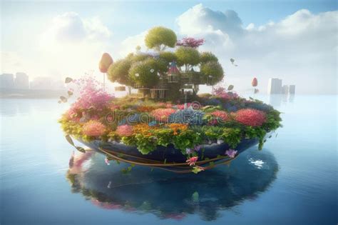 Floating Water Garden Stock Illustrations 649 Floating Water Garden
