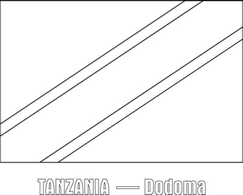 Tanzania National Flag Coloring Page Download Print Or Color Online