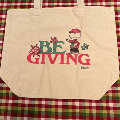 Peanuts Bags New Peanuts Be Giving Peanuts Canvas Tote Charlie