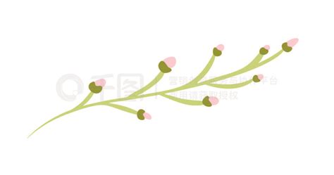 背景免抠元素 粉色花朵绿色枝条装饰图案 素材免费下载 800像素 eps格式 编号42519917 千图网