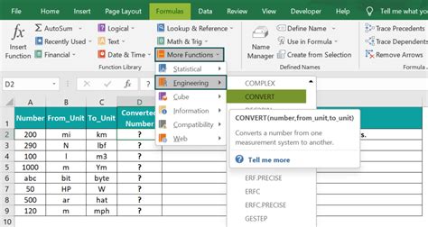 CONVERT Function In Excel Formula Examples How To Use