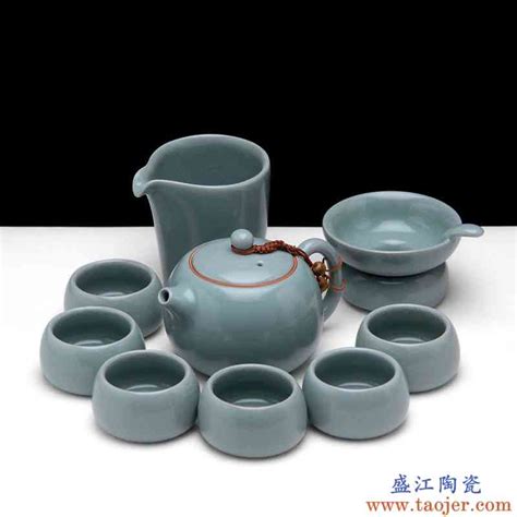 茗丰堂品牌手工汝窑茶具茶壶正品开片汝窑礼盒包装陶瓷整套汝瓷 景德镇名瓷在线
