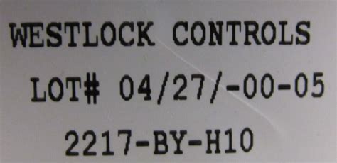New Westlock Controls 2217 By H10 Valve Position Monitor 2217byh10 Sb