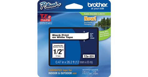 Brother Tze231 Laminated Tape For P Touch Labelers Tze 231g Bandh