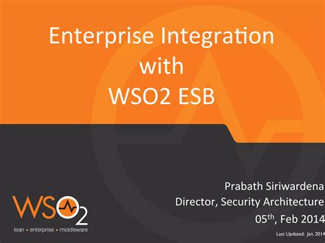 Enterprise Integration With Wso2 Esb Ppt