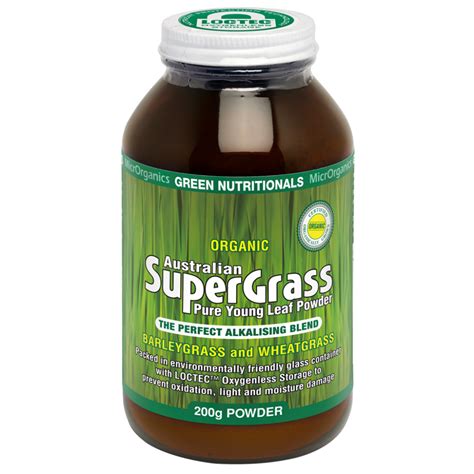 Green Nutritionals Australian 100 Organic Supergrass Martin And Pleasance