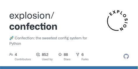 github explosion confection confection the sweetest config system