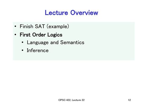Intelligent Systems Ai 2 Computer Science Cpsc422 Lecture Ppt Download