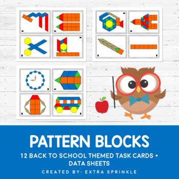 Back To Babe Pattern Blocks Task Cards And Data Sheets By Extra Sprinkle