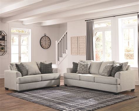 Ashley Furniture Velletri Pewter 2 Pc Sofa Loveseat EZ