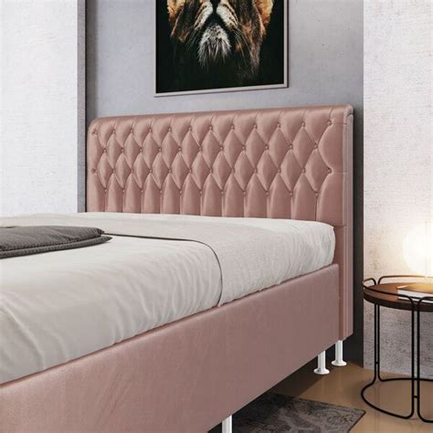 Cabeceira Bellatrix 195 King N 031 Veludo Ros Claro Bellatrix Cabeceira Cabeceiras De Cama Box