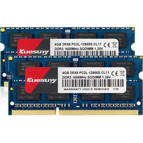 Памет за лаптоп Kuesuny 2 X 4gb Ddr3l 1600 Mhz ниско напрежение 1 35v Cl11 Emag Bg