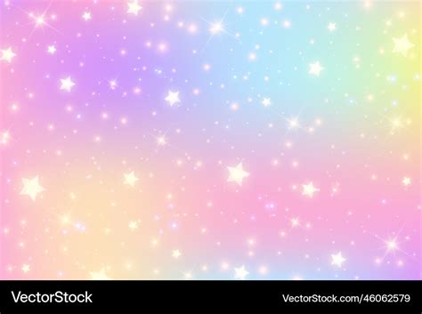 Rainbow Pastel Background Unicorn Sky Royalty Free Vector