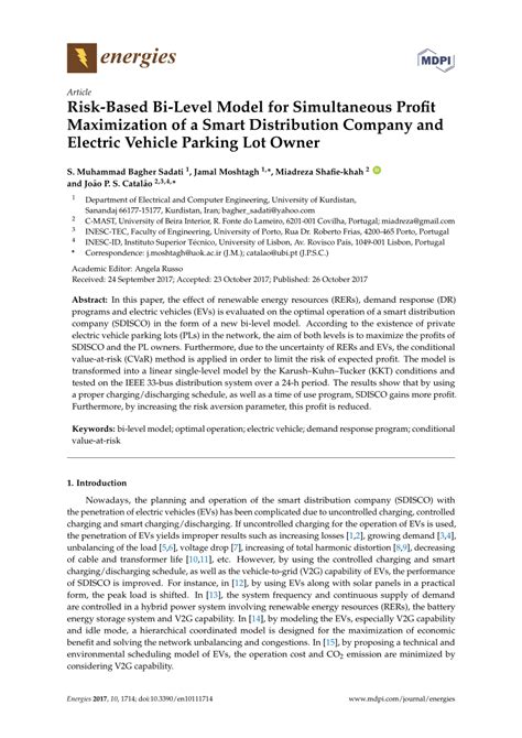 pdf risk based bi level model for simultaneous profit maximization of