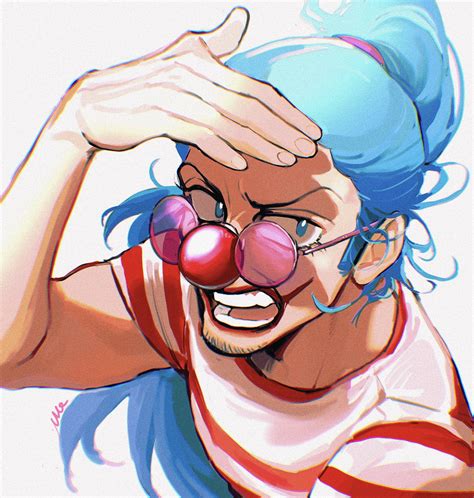 Vamos Mk Buggy The Clown One Piece Highres 1boy Blue Eyes Blue