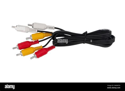 Rca Stereo Jack Input Cable Isolated On White Background Rca Composite