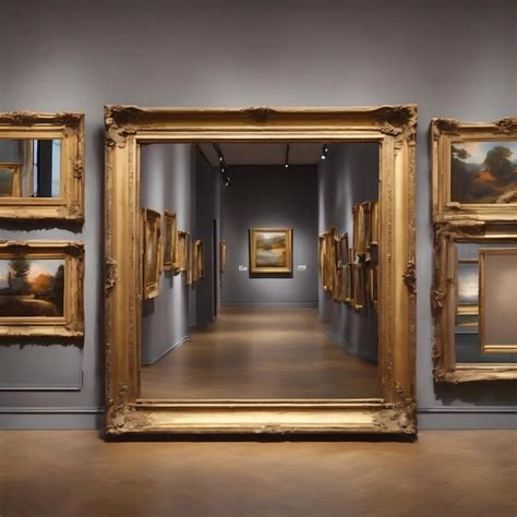 Premium Photo Empty Frames At A Gallery
