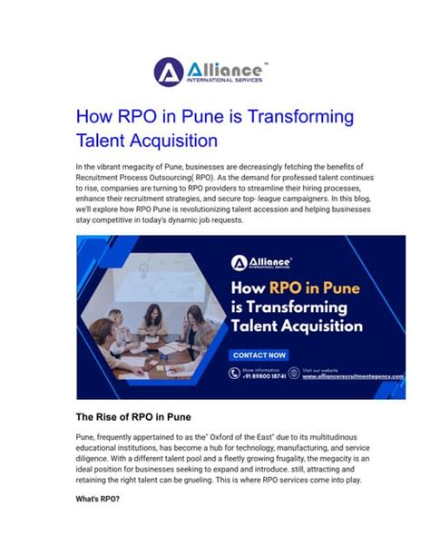 How Rpo In Pune Is Transforming Talent Acquisitionpdf