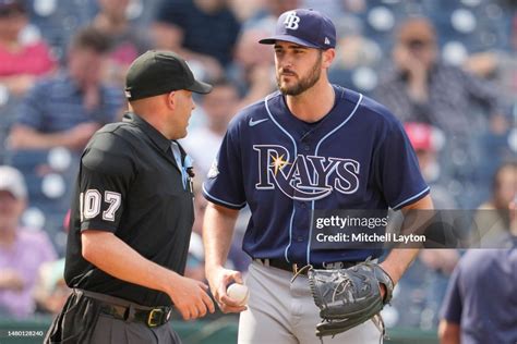 Ryan Thompson Of The Tampa Bay Rays Calls For A Called Strike Via