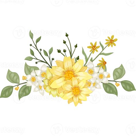 Yellow Watercolor Flower Pngs For Free Download