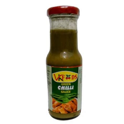 Vk Foods Green Chilli Sauce Packaging Type Glass Bottle Packaging