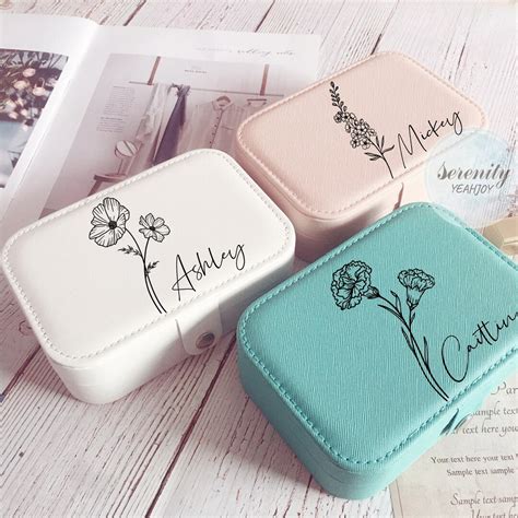 Leather Jewelry Travel Caseengraved Jewelry Boxbridesmaid Proposal